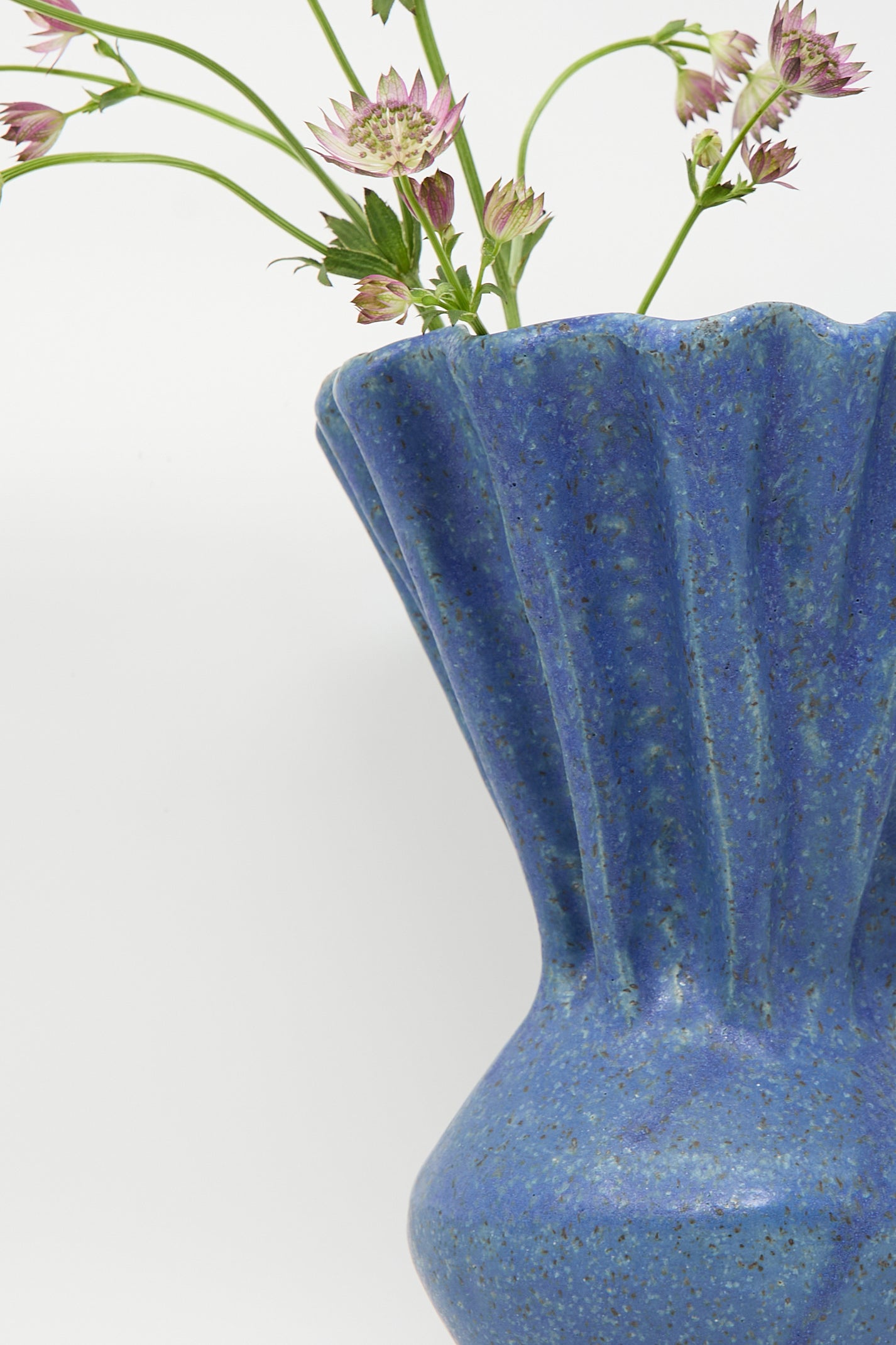ANK Ceramics - Pleat Stoneware Vase in Blue | Oroboro Store, New York ...