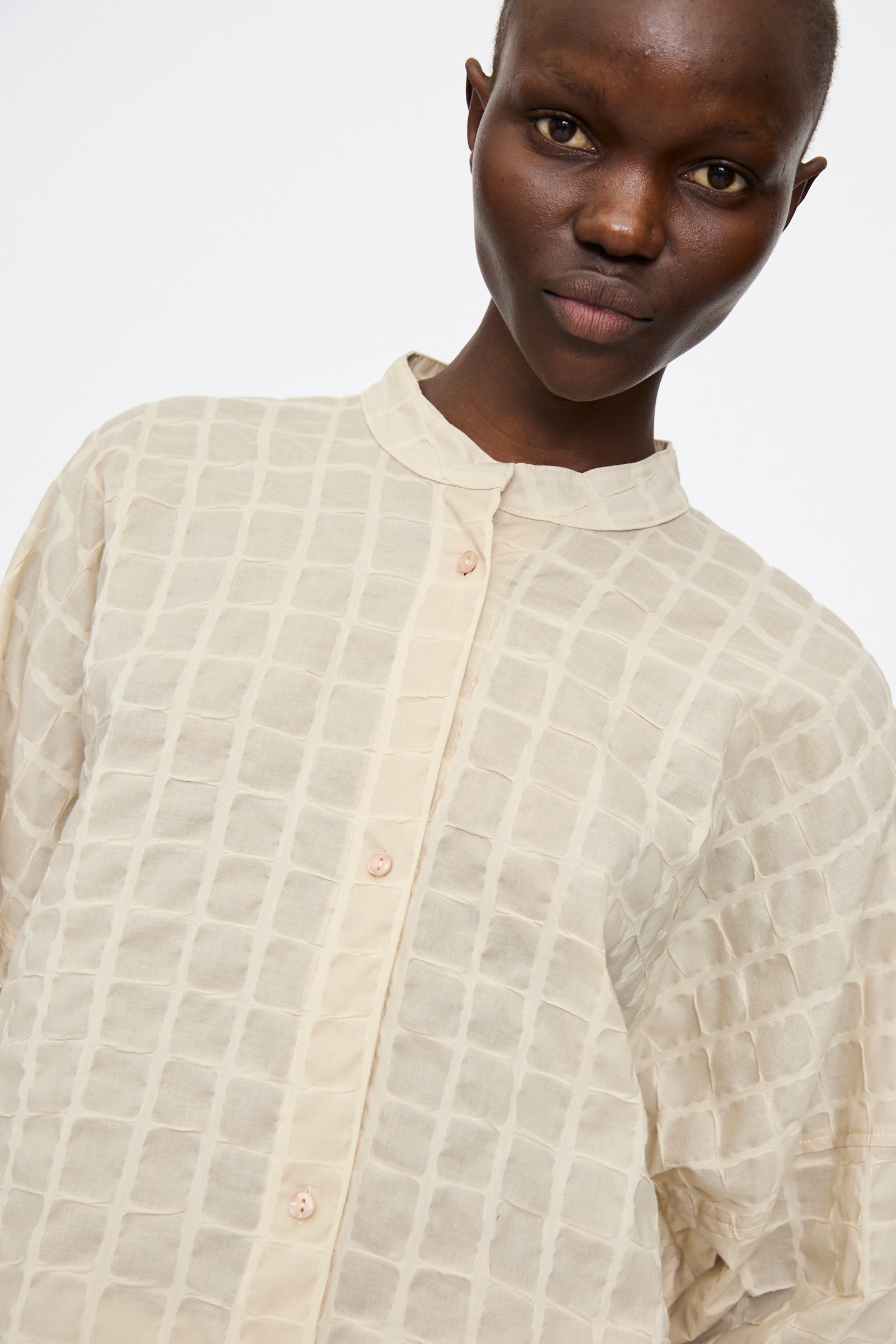 Black Crane - Ripple Finish Shirt in Beige | Oroboro Store • New York, NY