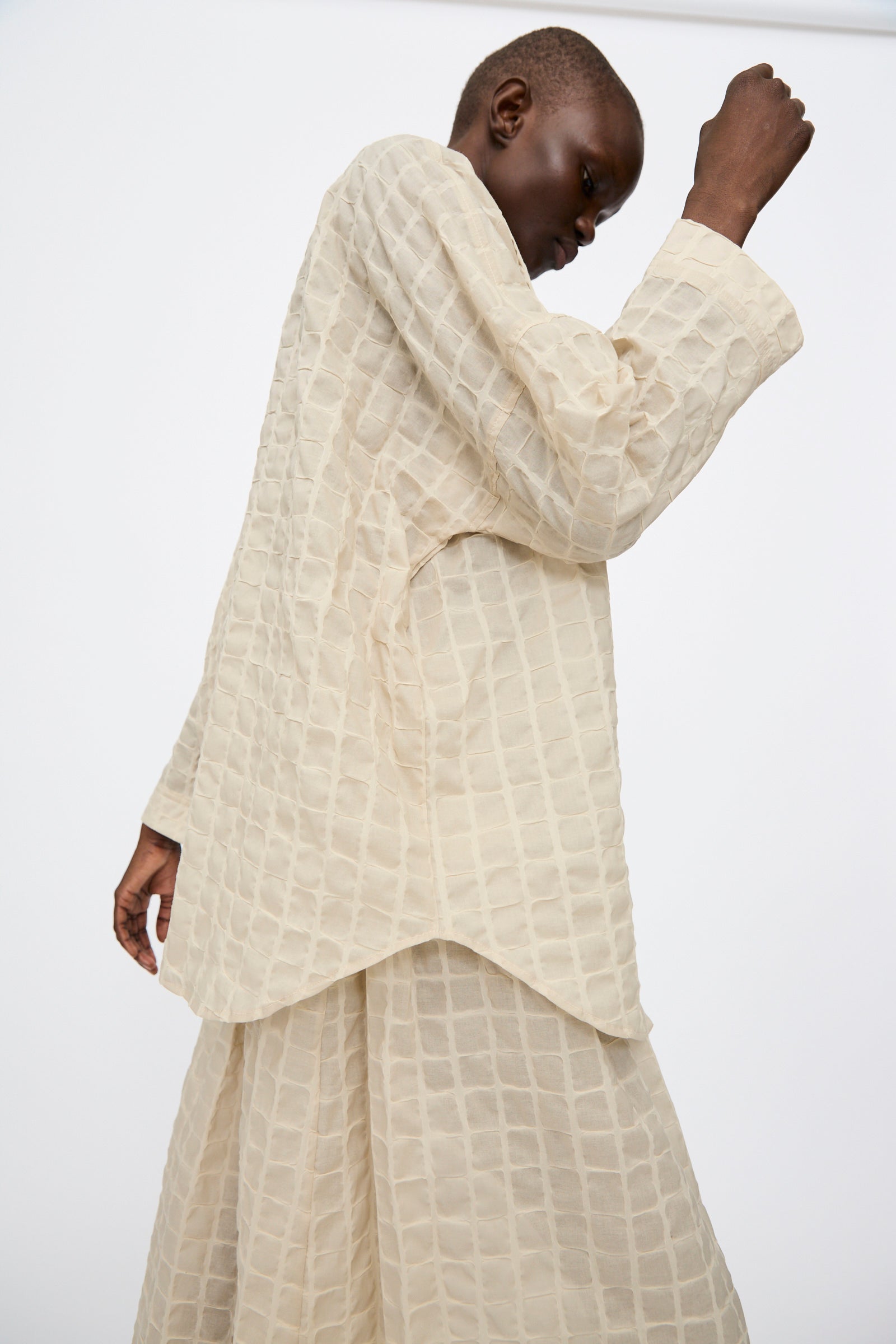 Black Crane - Ripple Finish Shirt in Beige | Oroboro Store • New York, NY